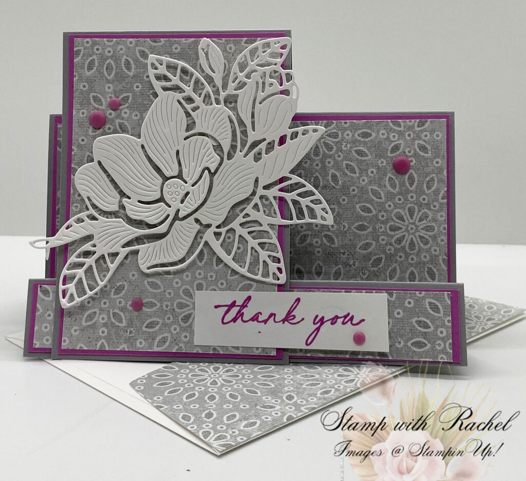 Youtube video: Create a beautiful fun fold card with the Magnolia Mood Bundle | Stamp with Rachel