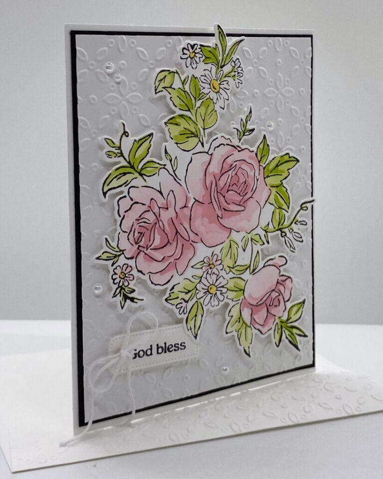 Pretty in Pink: DIY Layers Beauty Card with the Eyelet 3D Embossing ...