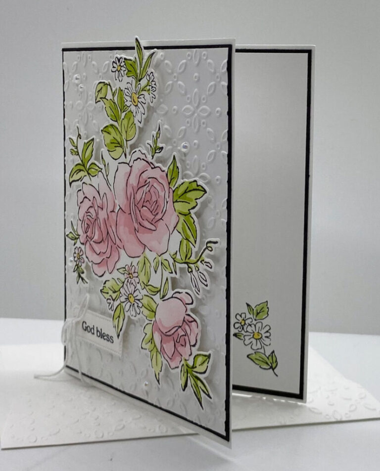 Pretty in Pink: DIY Layers Beauty Card with the Eyelet 3D Embossing ...