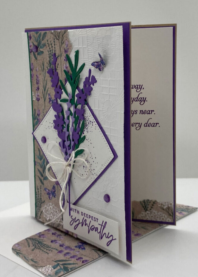 Elegant Sympathy: Perennial Lavender Designer Series Paper paired with ...