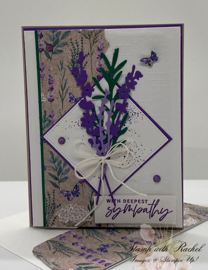 Elegant Sympathy: Perennial Lavender Designer Series Paper paired with ...