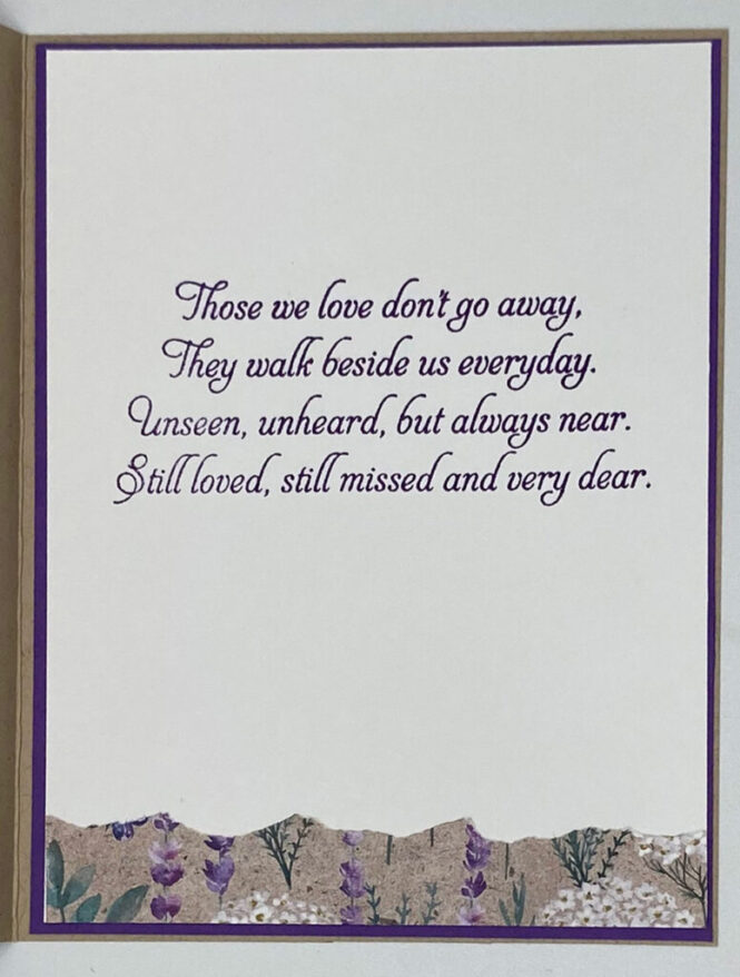 Elegant Sympathy: Perennial Lavender Designer Series Paper paired with ...