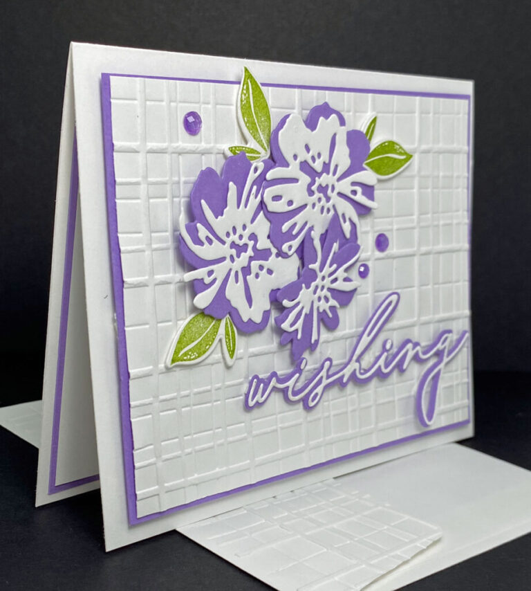 Elegant Highland Heather Blooms: A Textured ‘Wishing’ Card with ...