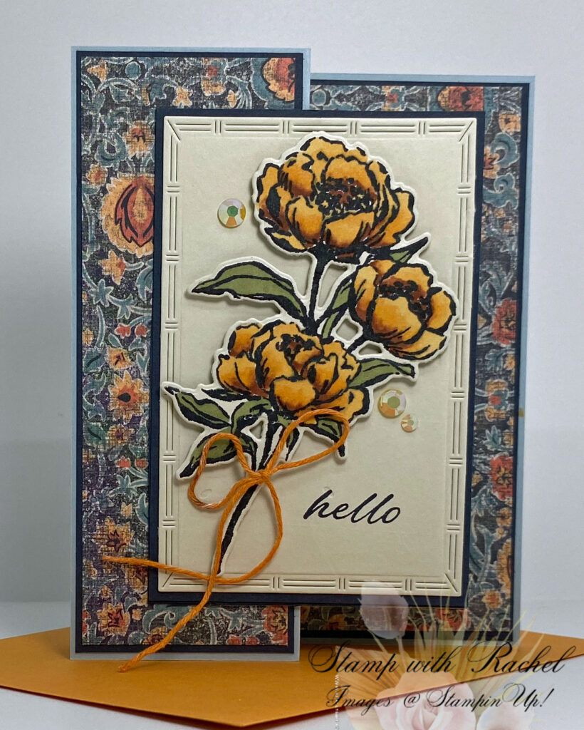 Creative Fun Fold Card: Gallery Blooms Peonies with Beautiful Gallery ...