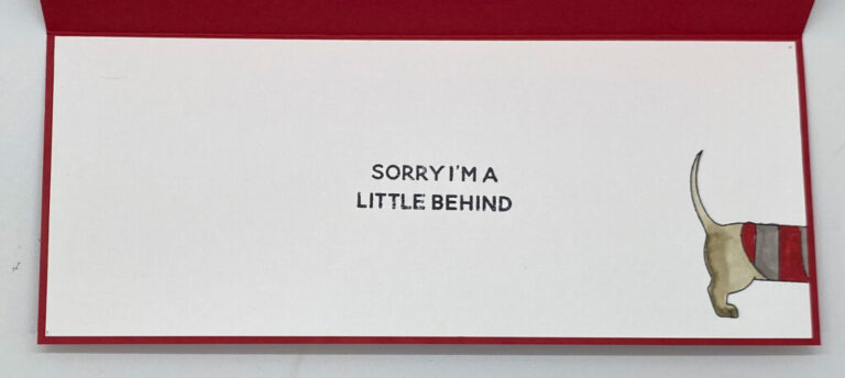 Stretching Birthday Wishes: An Adorable Dachshund Slim Card | Stamp ...