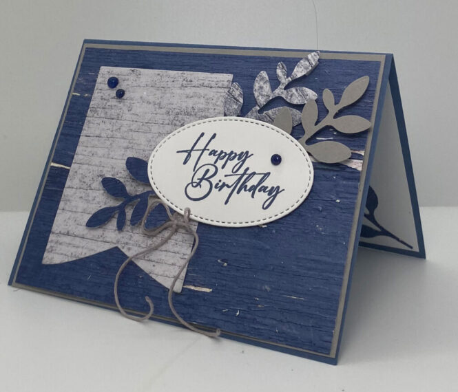 How to Make a Handmade Birthday Card with Distressed Wood Background ...