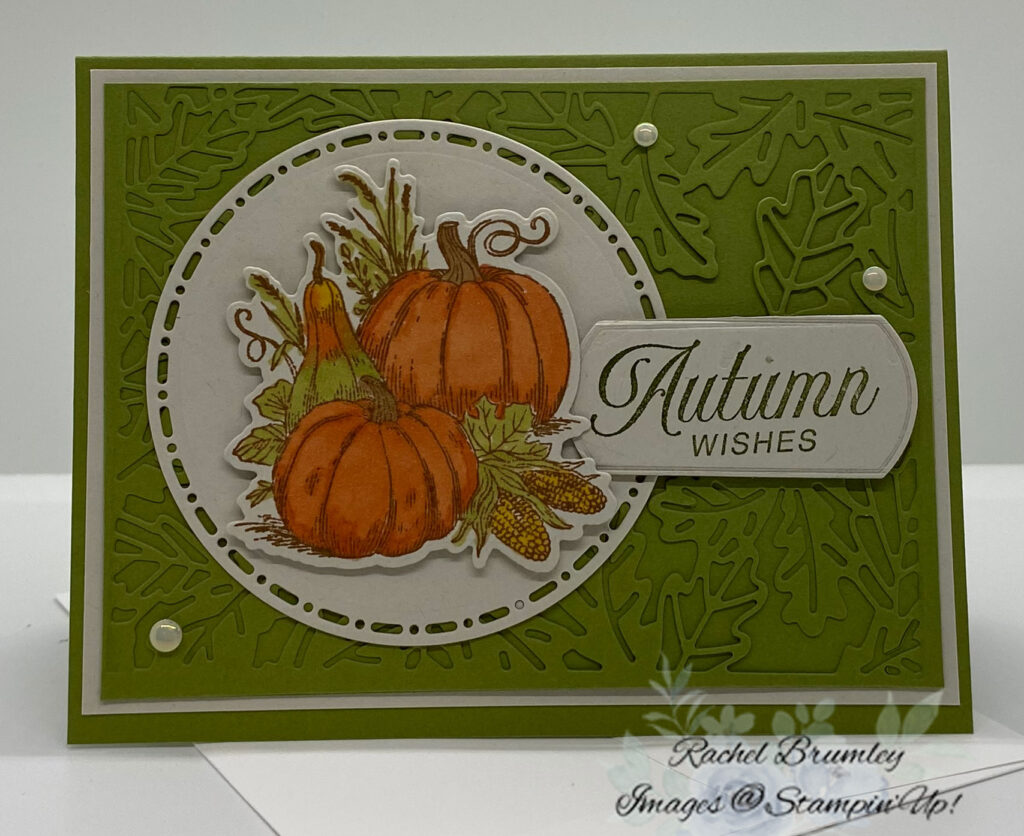 Autumn Wishes Card with Detailed Background Layer | Stamp with Rachel