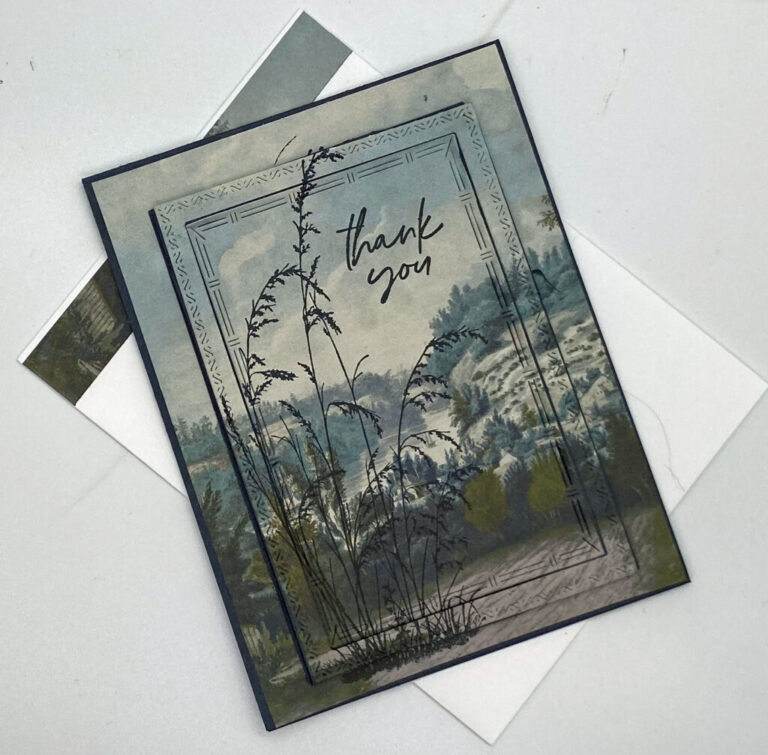 Serene Landscape Thank You Cards for Heartfelt Appreciation | Stamp ...